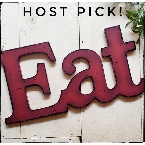 Wall Decor | Rustic Red Eat Wall Decor | Poshmark